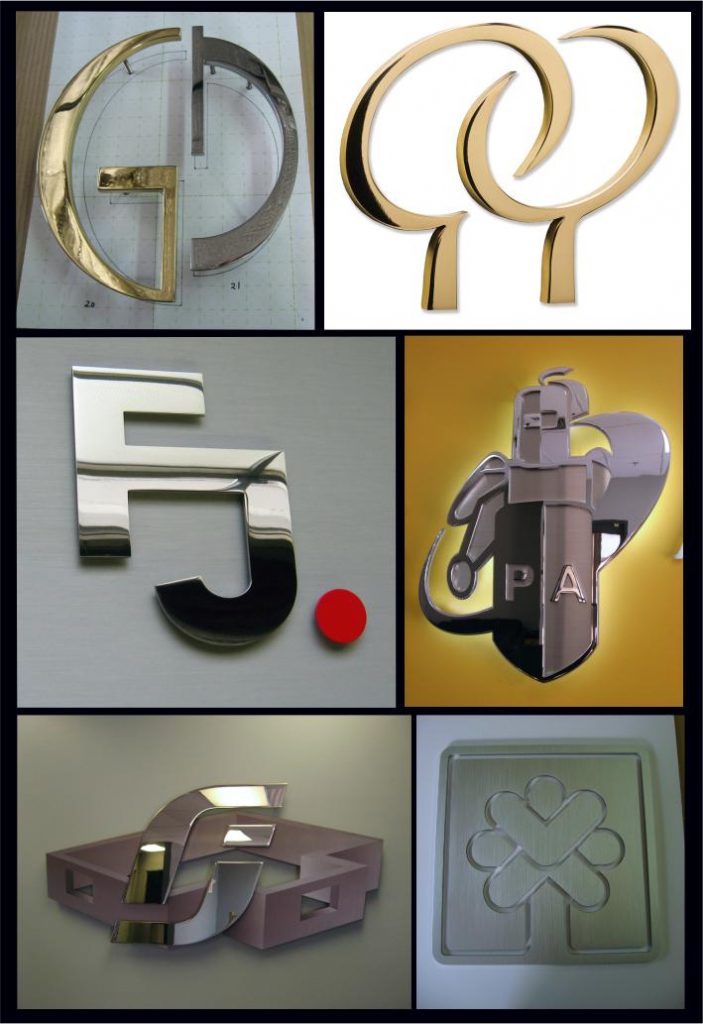 Pictogrammes et logos découpés | Prestige Visual Metal